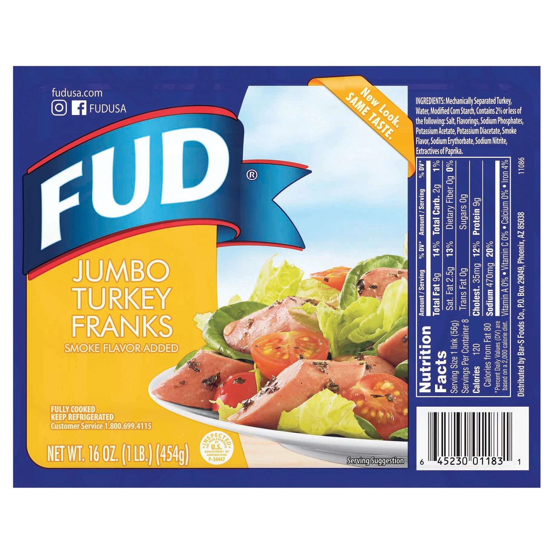 FUD Jumbo Turkey Franks 16oz Case – Unifoods