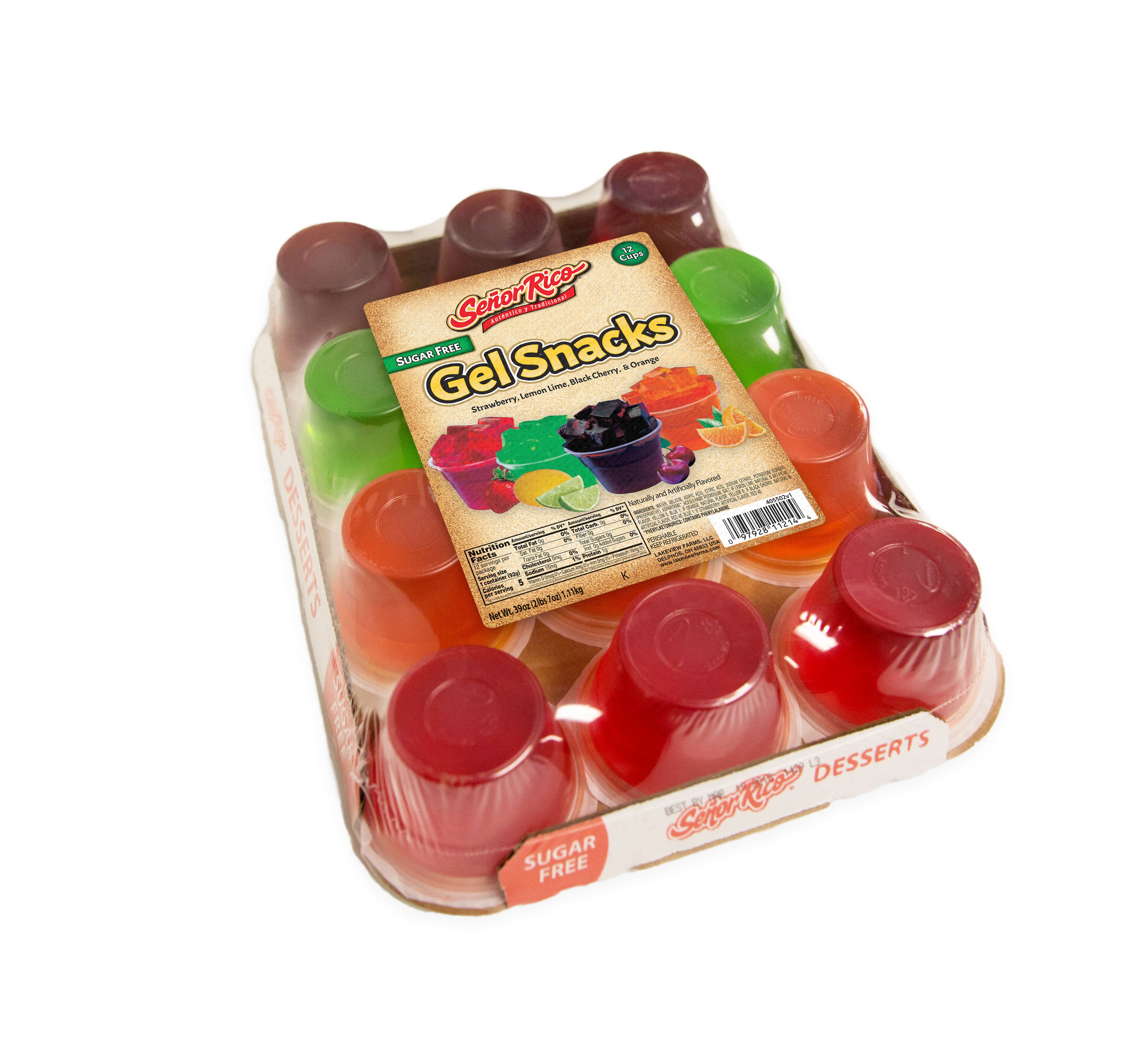 Senor Rico Gel Snacks Sugar Free 4/12/3.75oz Case – Unifoods