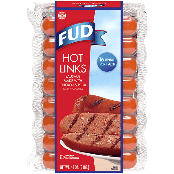 FUD Hot Links 3Lbs Case – Unifoods