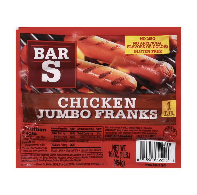 Chicken Jumbo Franks 1 lb Case – Unifoods